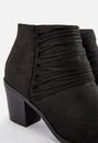 Safiya Textured Block Heel Bootie in Black - Get great deals at JustFab