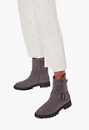 Demi Lug Sole Moto Boot in Magnet - Get great deals at JustFab