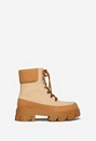 Pythios Lug Sole Bootie in Beige/ Lt Camel - Get great deals at JustFab