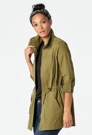 Classic Utility Jacket in Dark Olive - Get great deals at JustFab