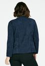 Open Front Zip Detail Jacket in Indigo - Get great deals at JustFab