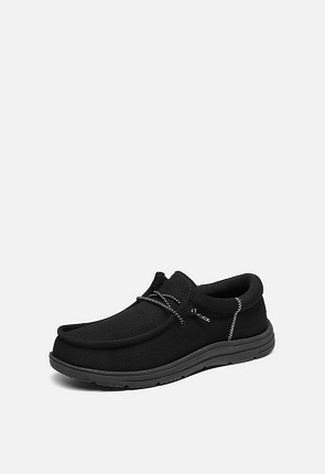 Men's Knitted Slip On Casual Loafer in Black - Get great deals at JustFab