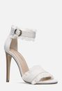 Kiana Heeled Sandal in Linen - Get great deals at JustFab