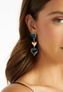 Neve Blue Resin Hearts Drop Earrings in Blue/ Gold - Get great deals at ...