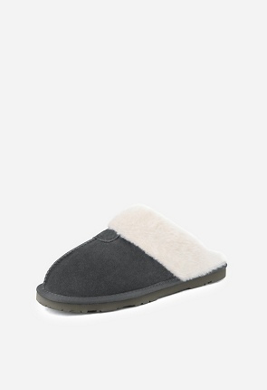 Fuzzy Bedroom Slippers in Grey - Get great deals at JustFab