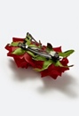Fara Double Rose On Barette Hair Clip in Red - Get great deals at JustFab