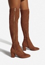 Nevaeh Heeled Boot in Leather Brown - Get great deals at JustFab