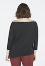 Slouchy 3/4 Sleeve Off Shoulder Top in Black - Get great deals at JustFab