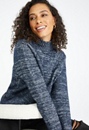 Lurex Funnel Neck Sweater in Navy Lurex - Get great deals at JustFab