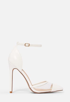 Summer Romance Ankle Strap Pump in White - Get great deals at JustFab