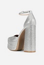 Rhinestone Square Toe Platform Pump in Silver Rhinestone - Get great ...