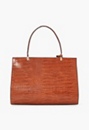 Belted Satchel With Key Fob in Whiskey Croc - Get great deals at JustFab